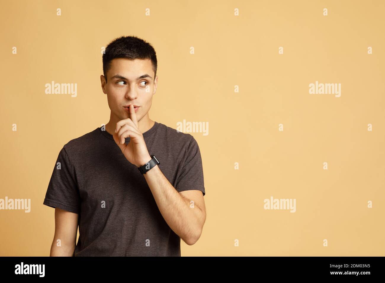 Secret, offer, interesting advertisement and gossip. Mysterious young ...