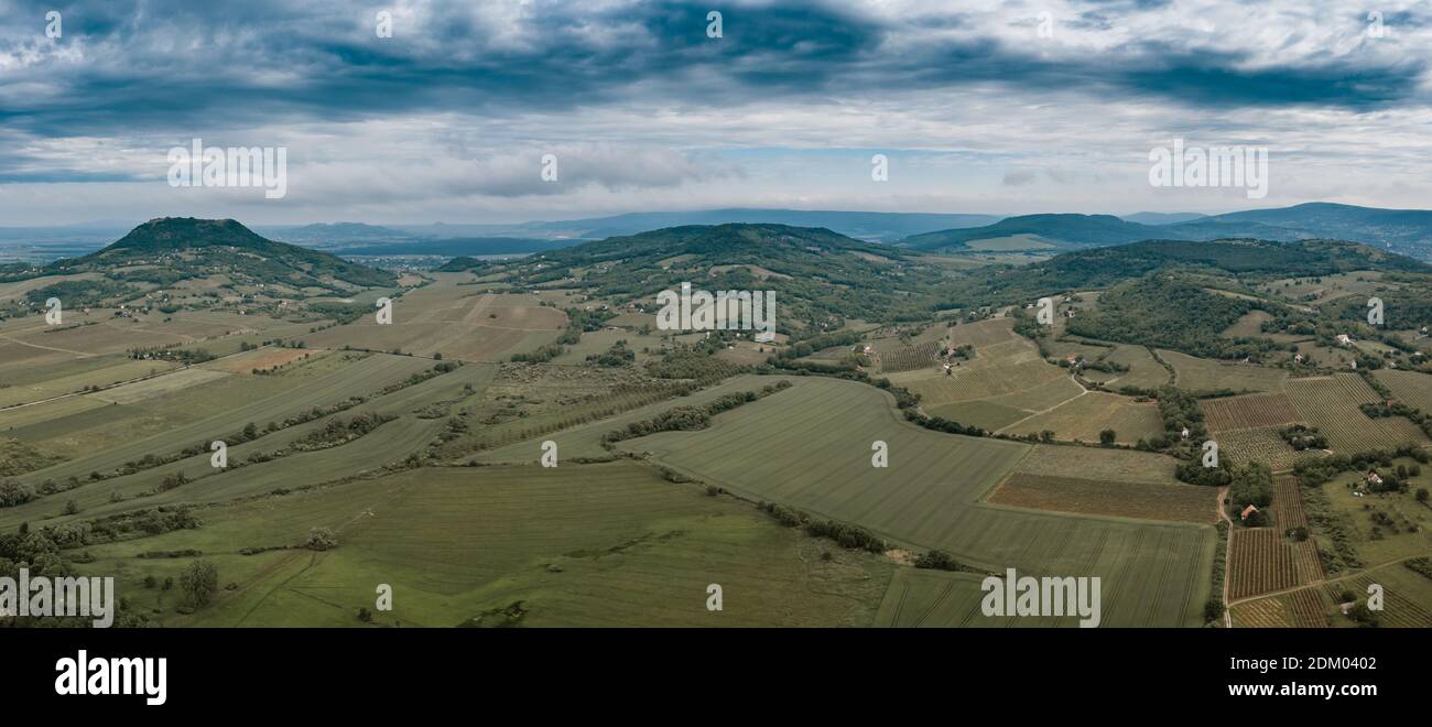 aerial photo of beautiful Balaton felvidek with Csobanc Stock Photo - Alamy