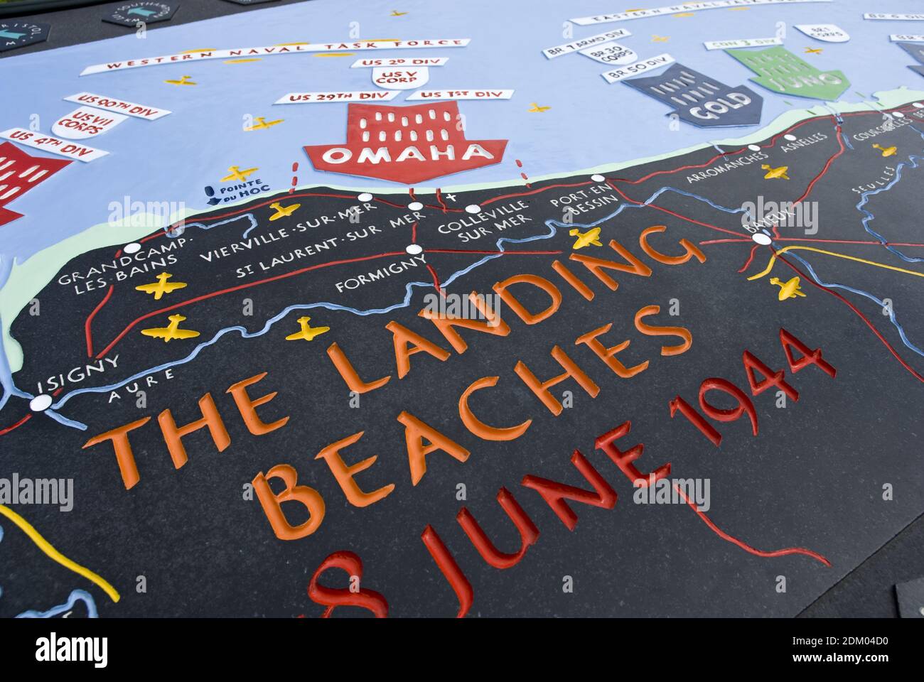 Omaha Beach Normandy Map