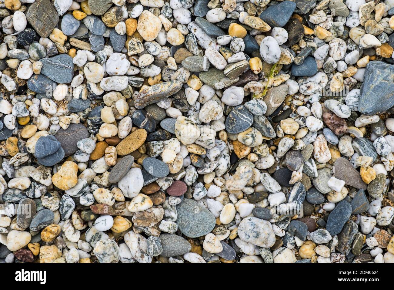 Various coloured pebbles and stones on a beach in Cornwall Stock Photo ...