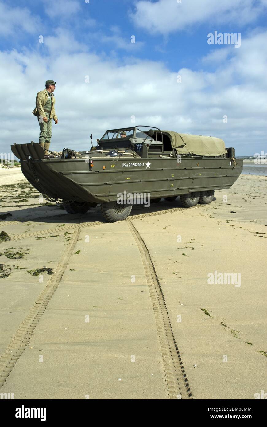 Historical reenactors drive World War Two era American amphibious ...