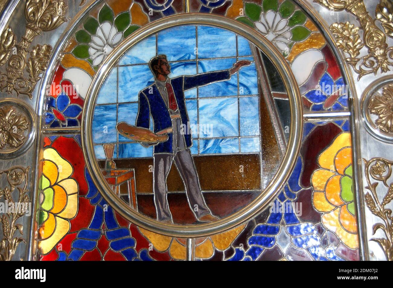 Stained glass decoration celebrating Russia's artists on display in one ...