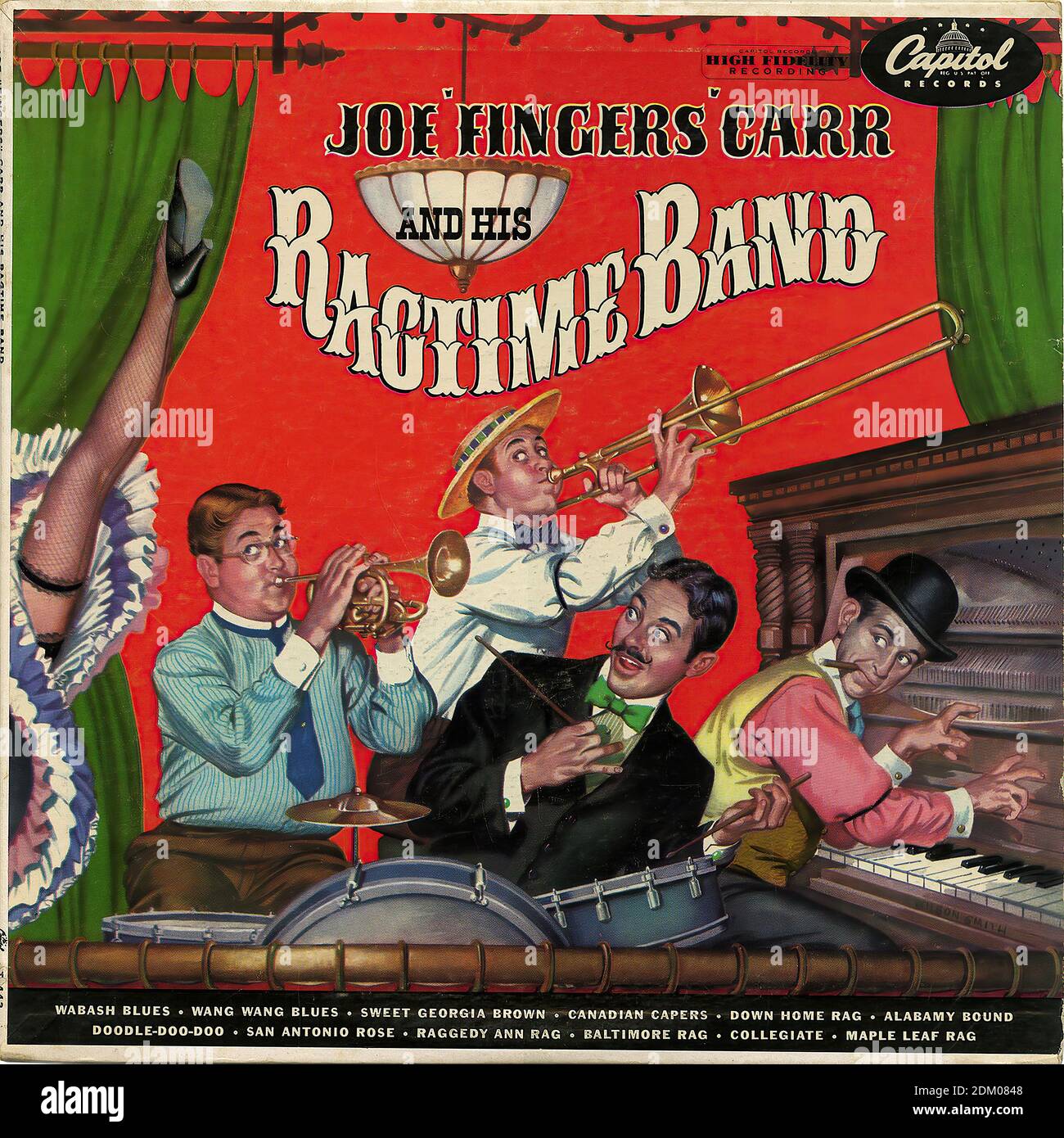 Joe Fingers Carr and His Ragtime Band - Vintage Record Cover Stock ...
