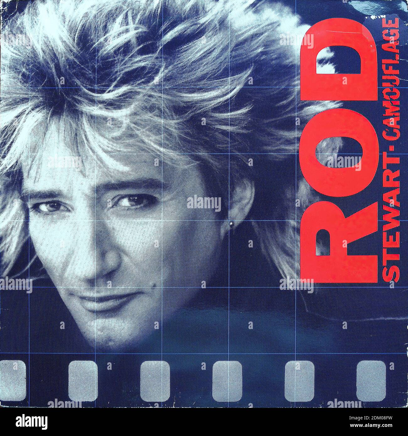 Rod Stewart - Camouflage - Vintage vinyl album cover Stock Photo - Alamy