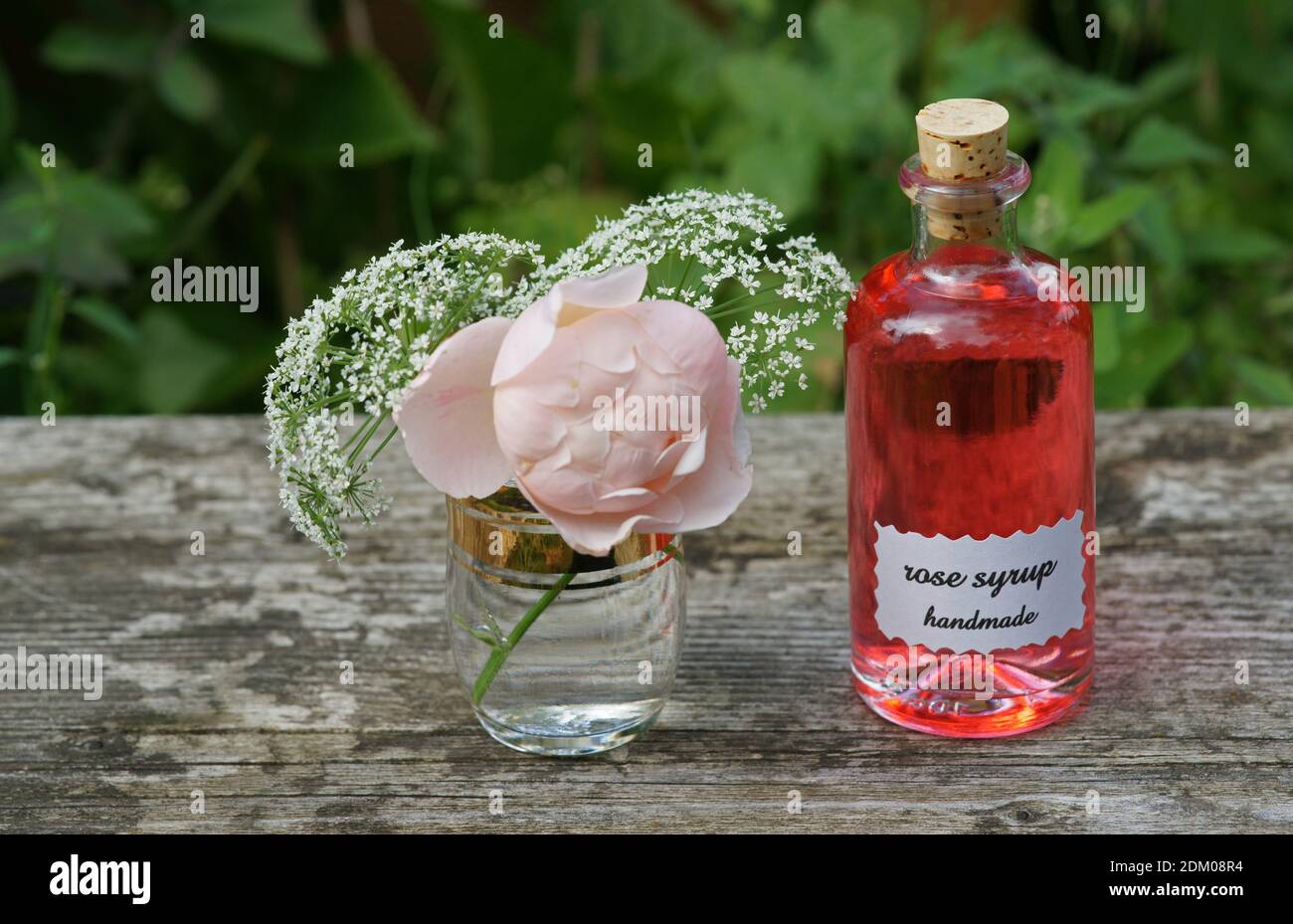 Rose Syrup Handmade Stock Photo - Alamy