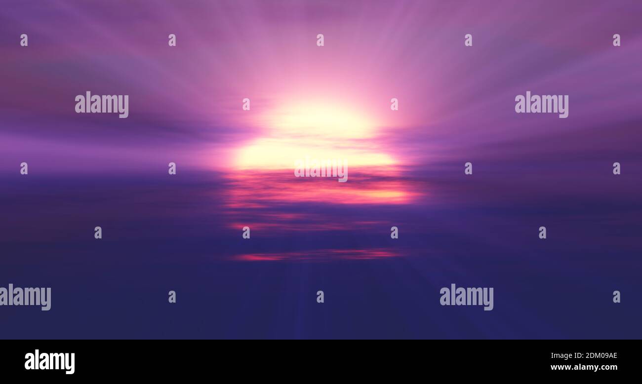 big large sun sunrise sunset, 3d render illustration Stock Photo - Alamy