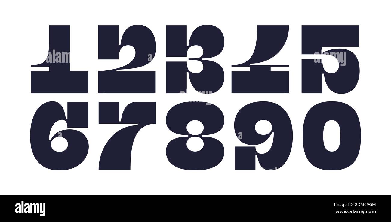 Modern numeral design Stock Vector Images - Alamy