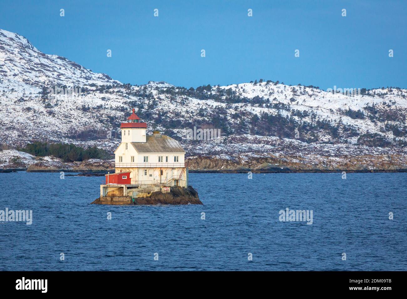 Old lighthouse Stabben Fyr near Florø in Norway Stock Photo - Alamy