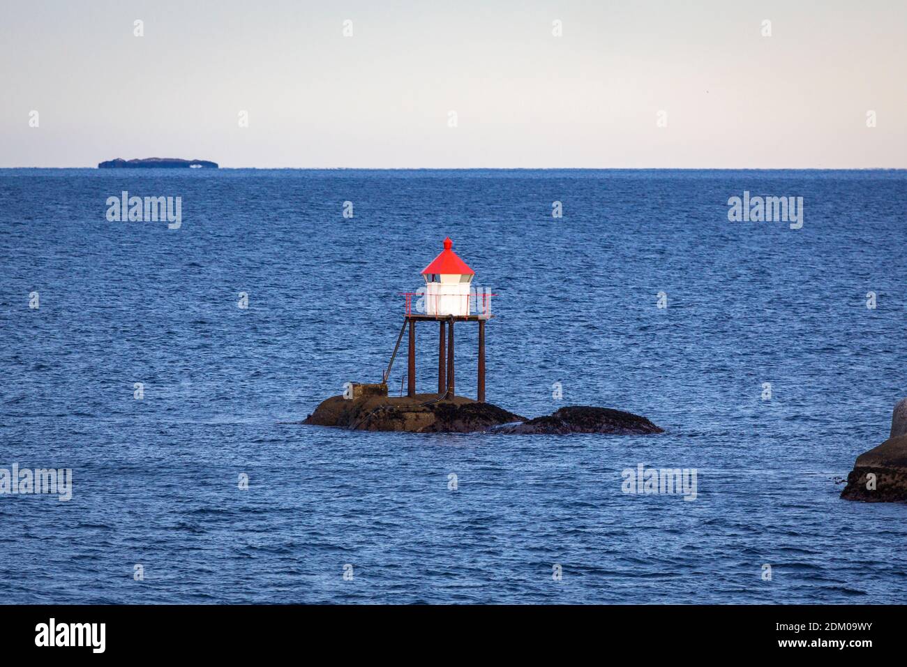 Old lighthouse Stabben Fyr near Florø in Norway Stock Photo - Alamy