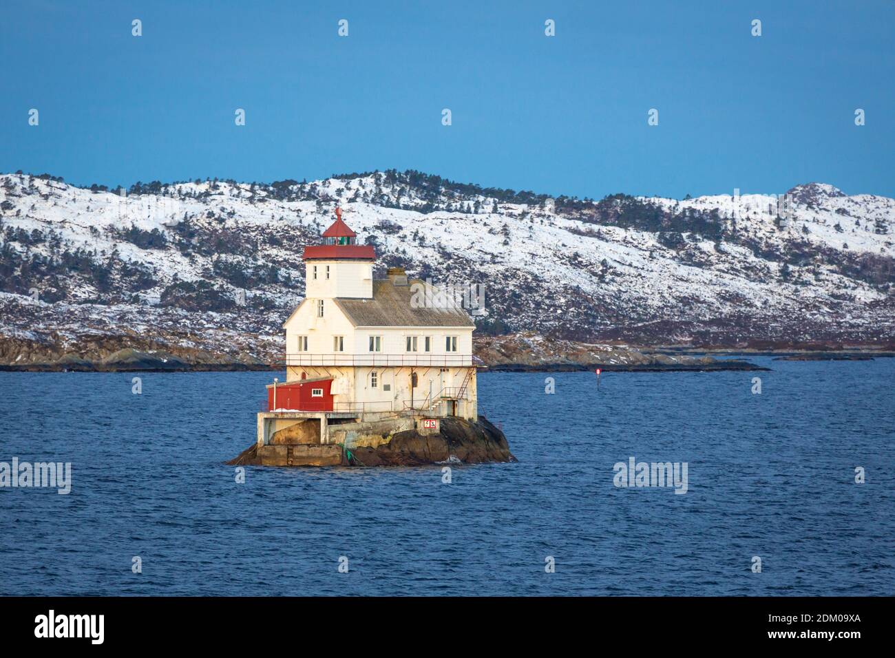 Old lighthouse Stabben Fyr near Florø in Norway Stock Photo - Alamy