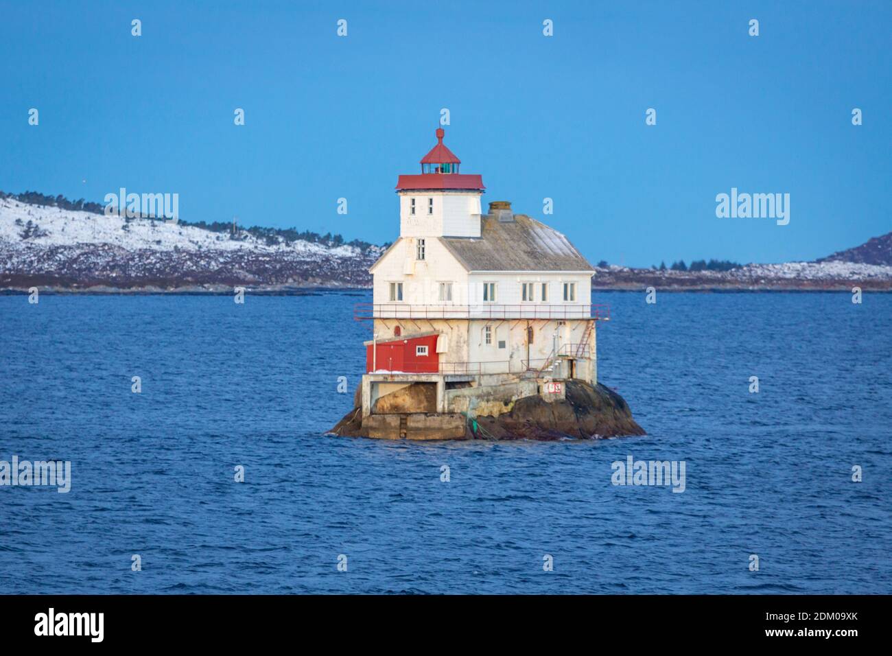 Old lighthouse Stabben Fyr near Florø in Norway Stock Photo - Alamy