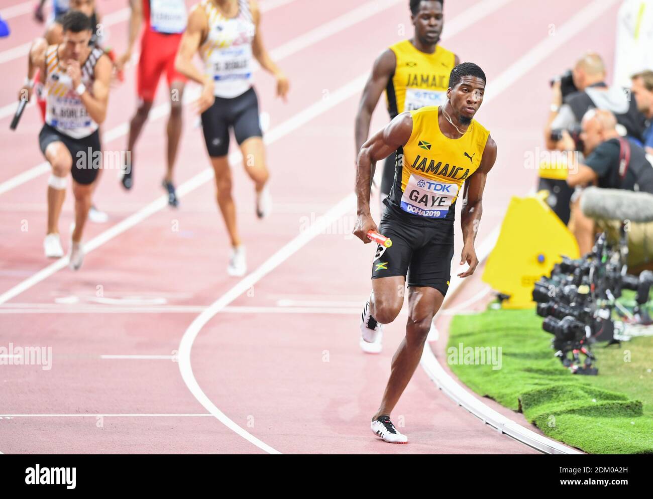 Demish Gaye (Jamaica). 4x400 relay Silver Medal. IAAF World Athletics ...