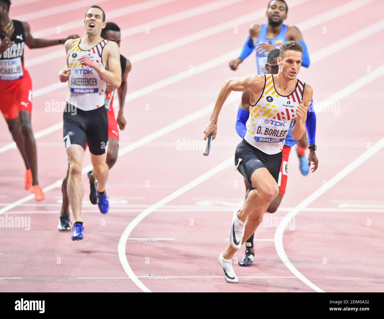 Dylan Borlée. Robin Vanderbemden (Belgium). 4x400 relay Bronze Medal ...
