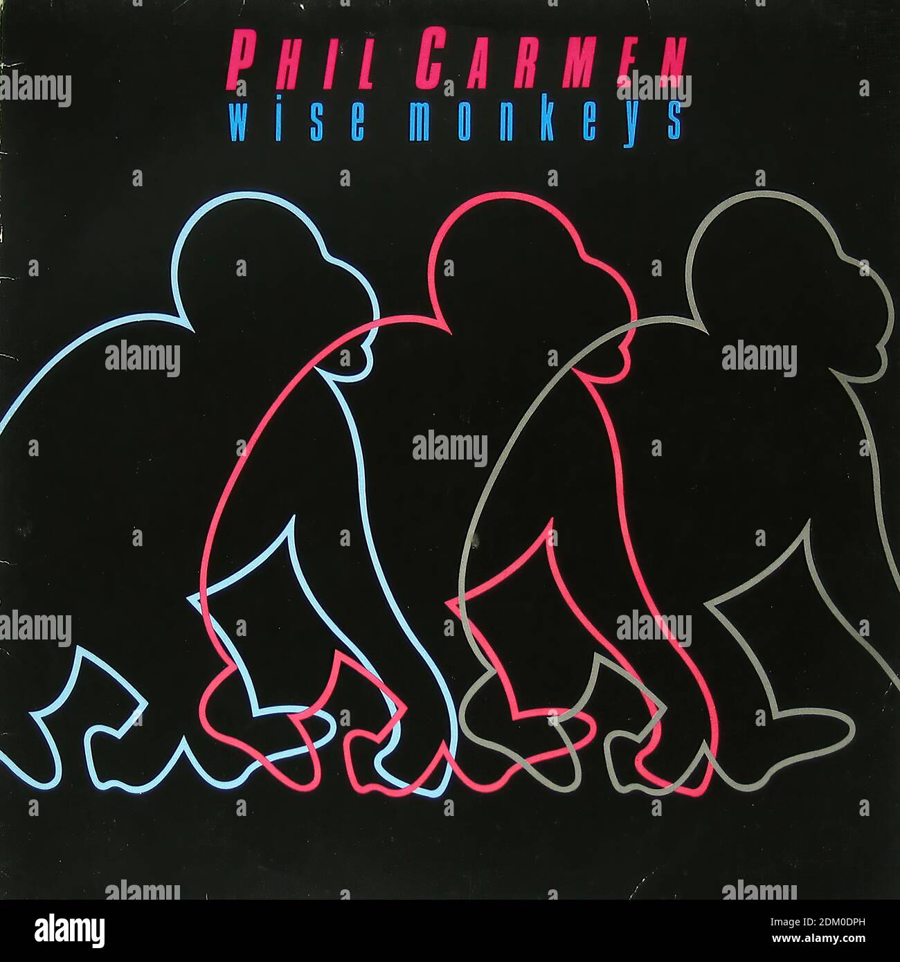 Phil Carmen Wise Monkeys - Vintage Vinyl Record Cover Stock Photo - Alamy