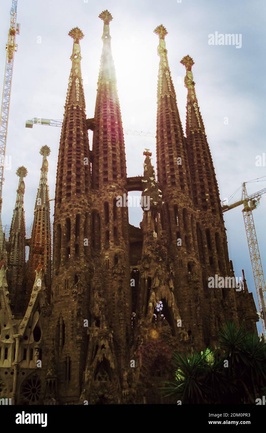 Nativity Façade, Sagrada Familia, from Plaça de Gaudí, Dreta de ...