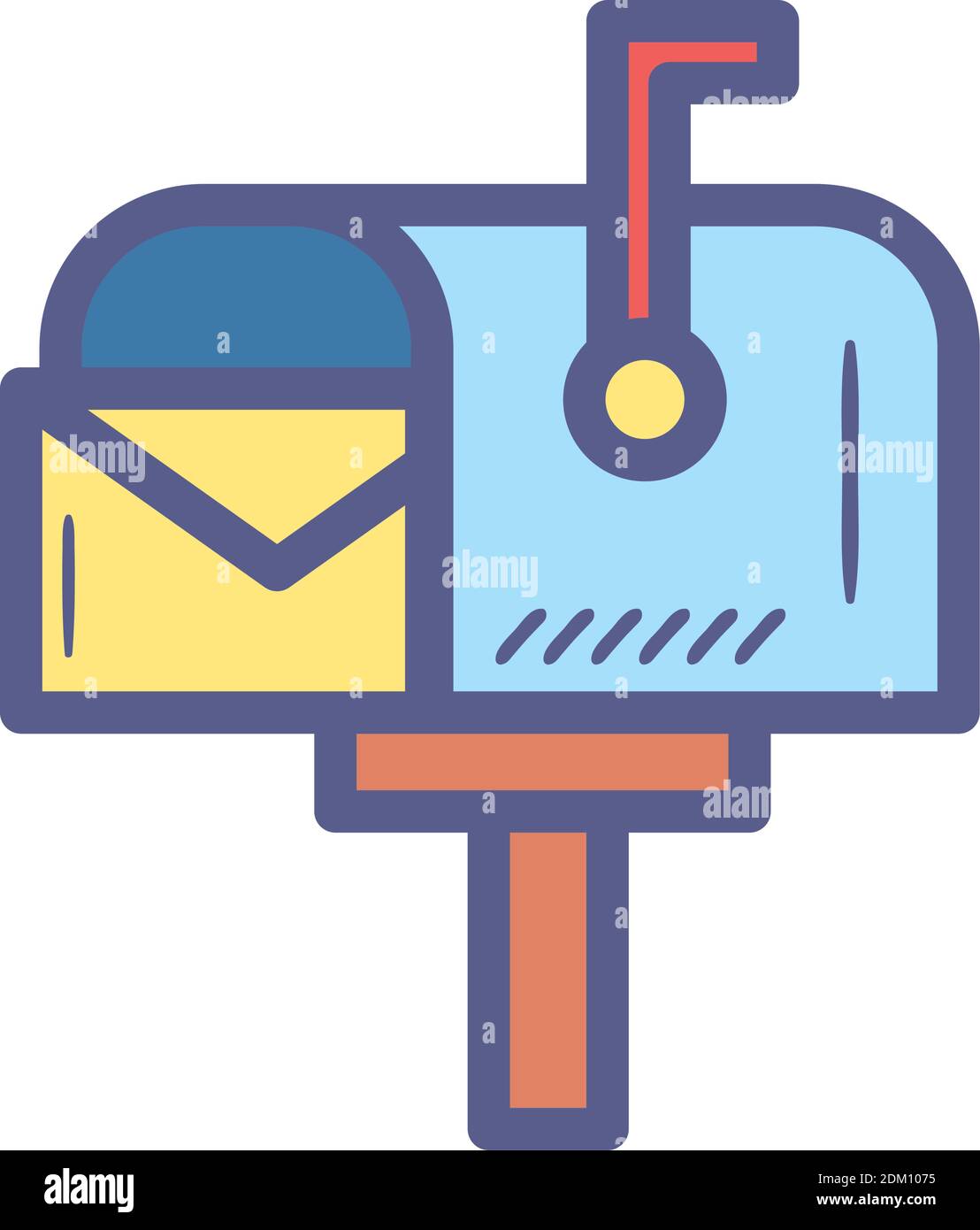 Envelope inside mailbox design, Message email mail and letter theme ...