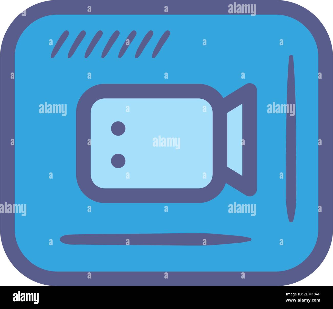 videocamera icon design, media film technology and equipment theme ...