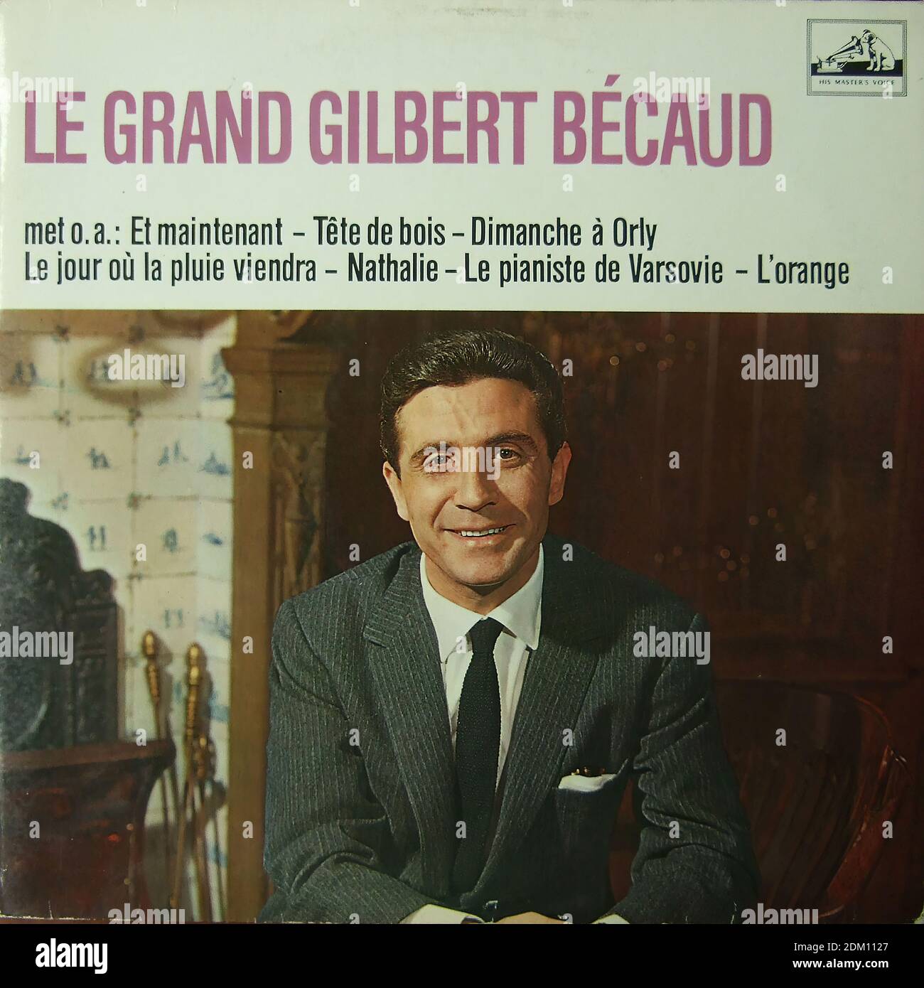 Le Grand Gilbert Becaud, HMV CS 045 - Vintage vinyl album cover Stock ...