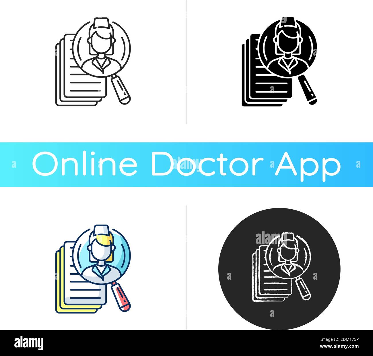 Choosing medical specialist icon Stock Vector Image & Art - Alamy