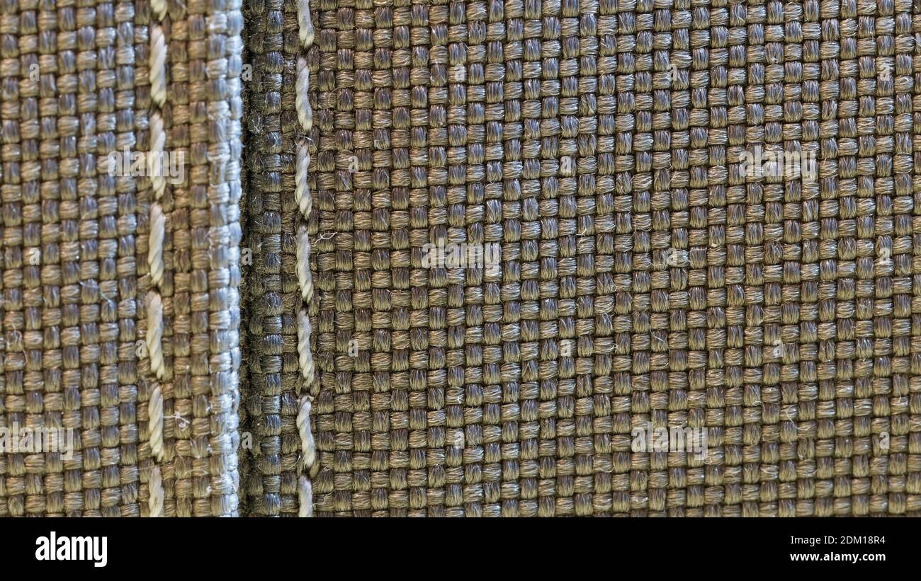Textile texture with seam stitch Stock Photo - Alamy