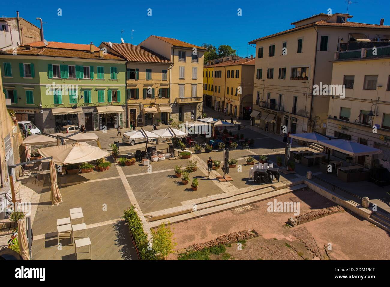 Grosseto,Italy-Sept 4th 2020.Piazza del Sale square in central Grosseto ...