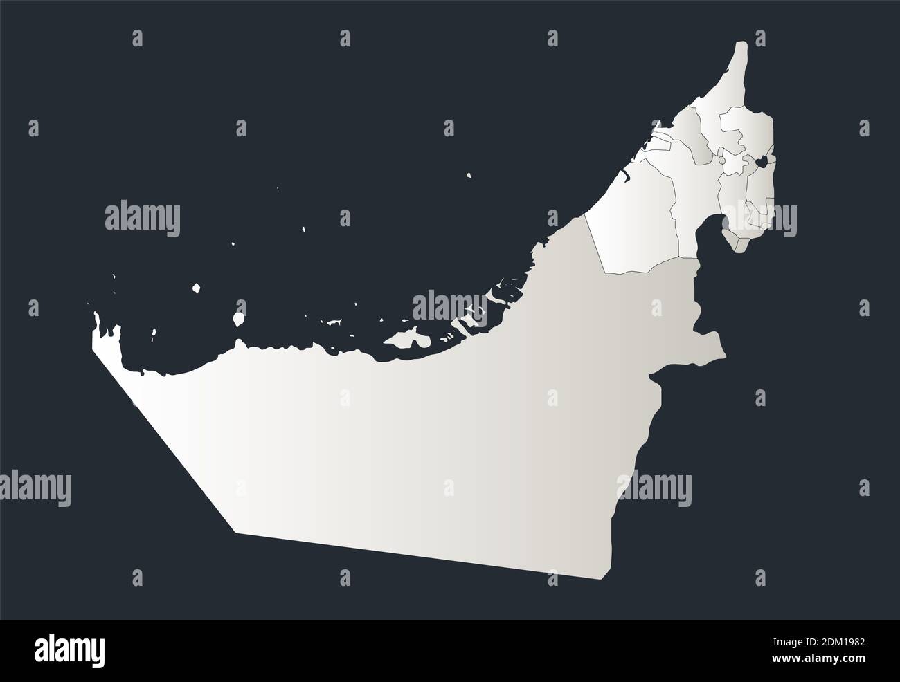 Modern white map united arab hi-res stock photography and images - Alamy