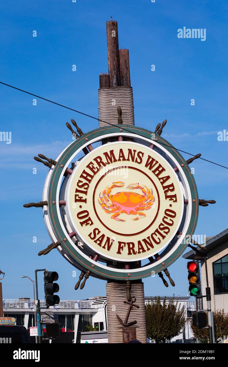 Fishermans wharf sign hi-res stock photography and images - Alamy