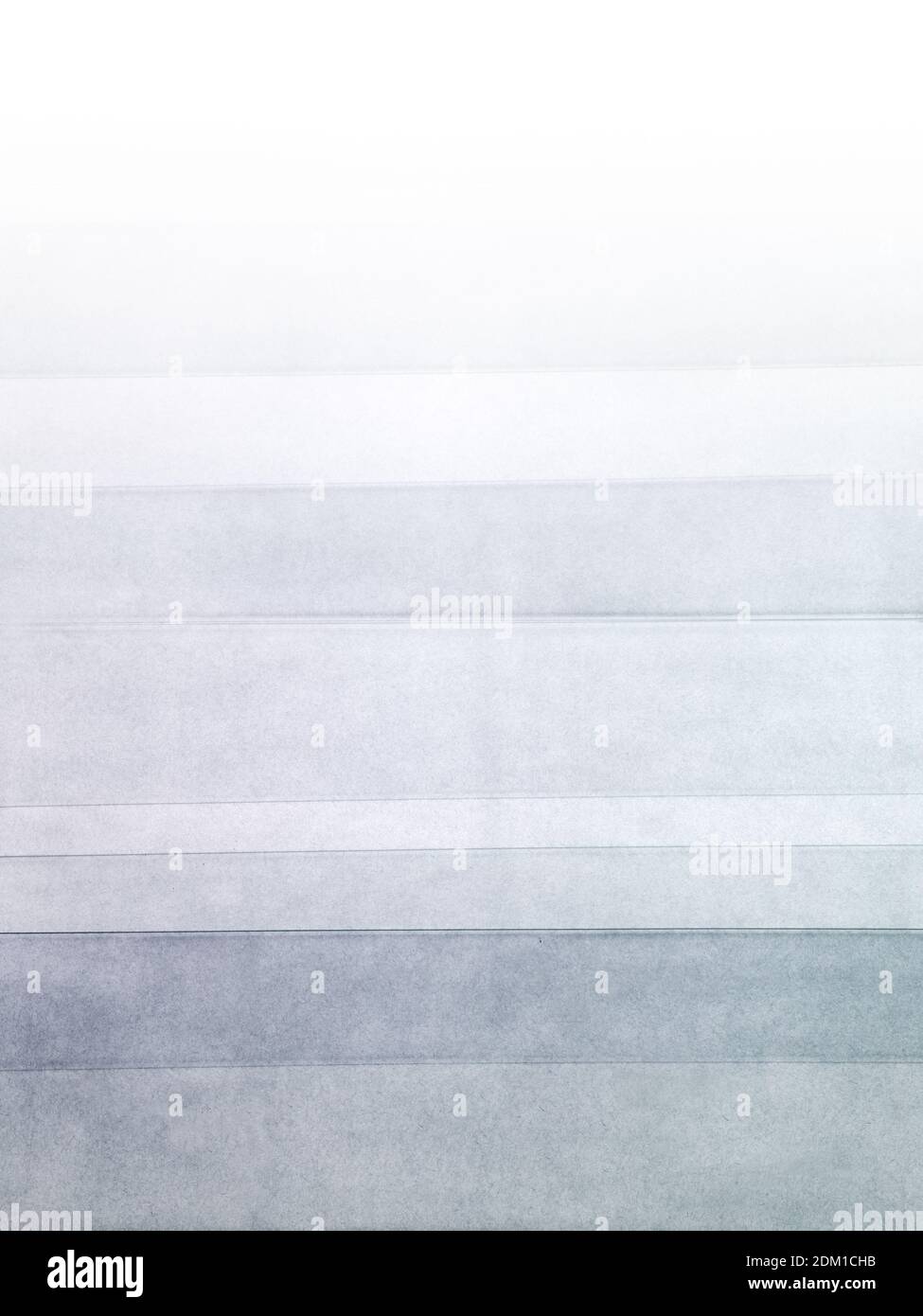 Grey white layered translucent plastic strips create abstract ...