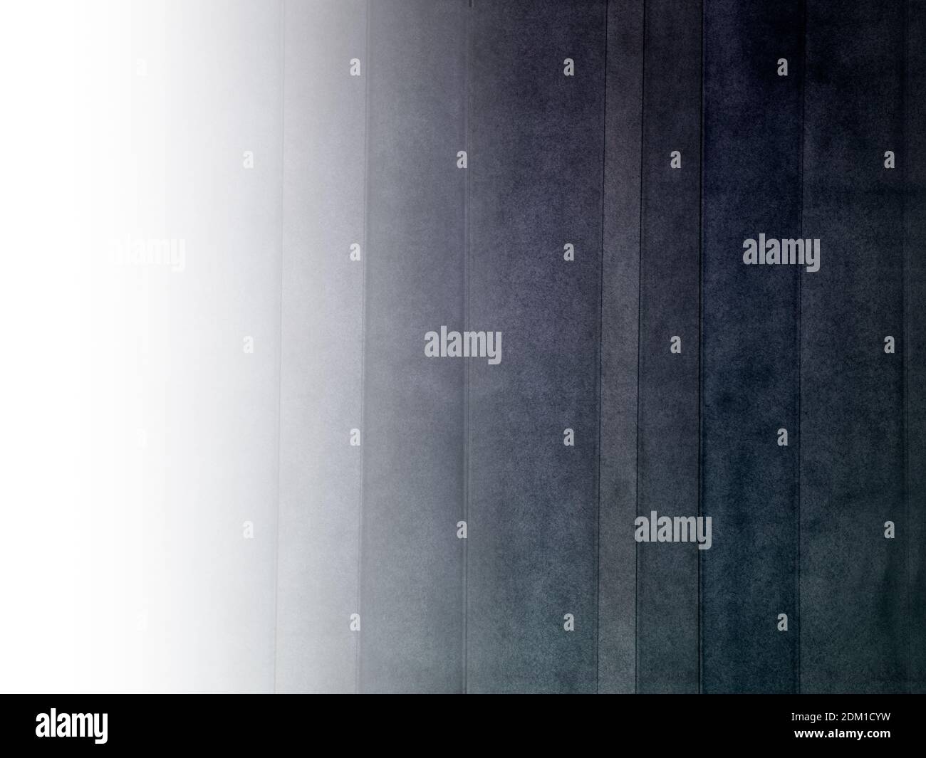 Grey black layered translucent plastic strips create abstract ...