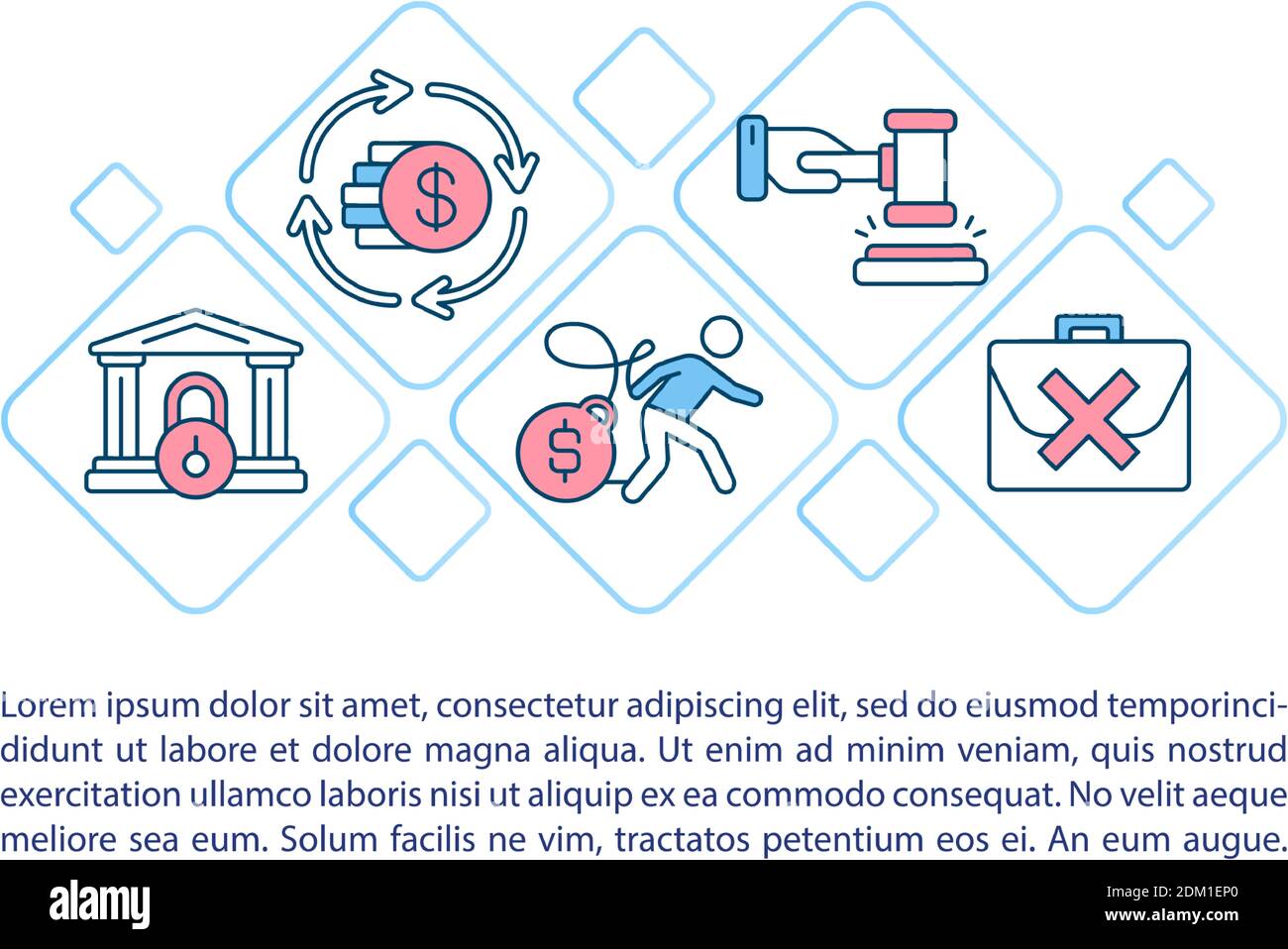 Financial difficulties concept icon with text Stock Vector Image & Art ...