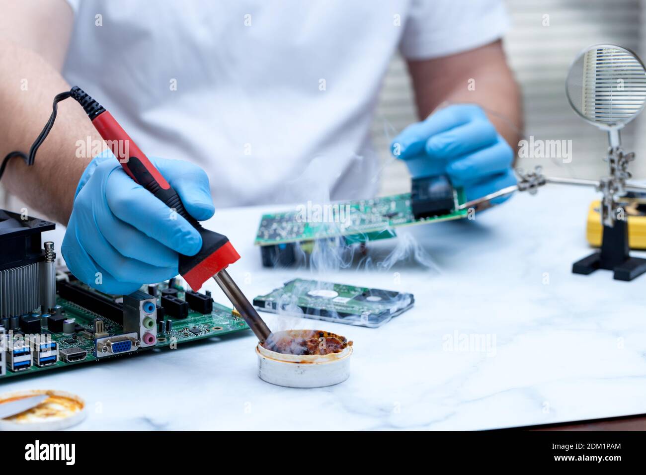Human Hand Holding Soldering Iron High Resolution Stock Photography and ...