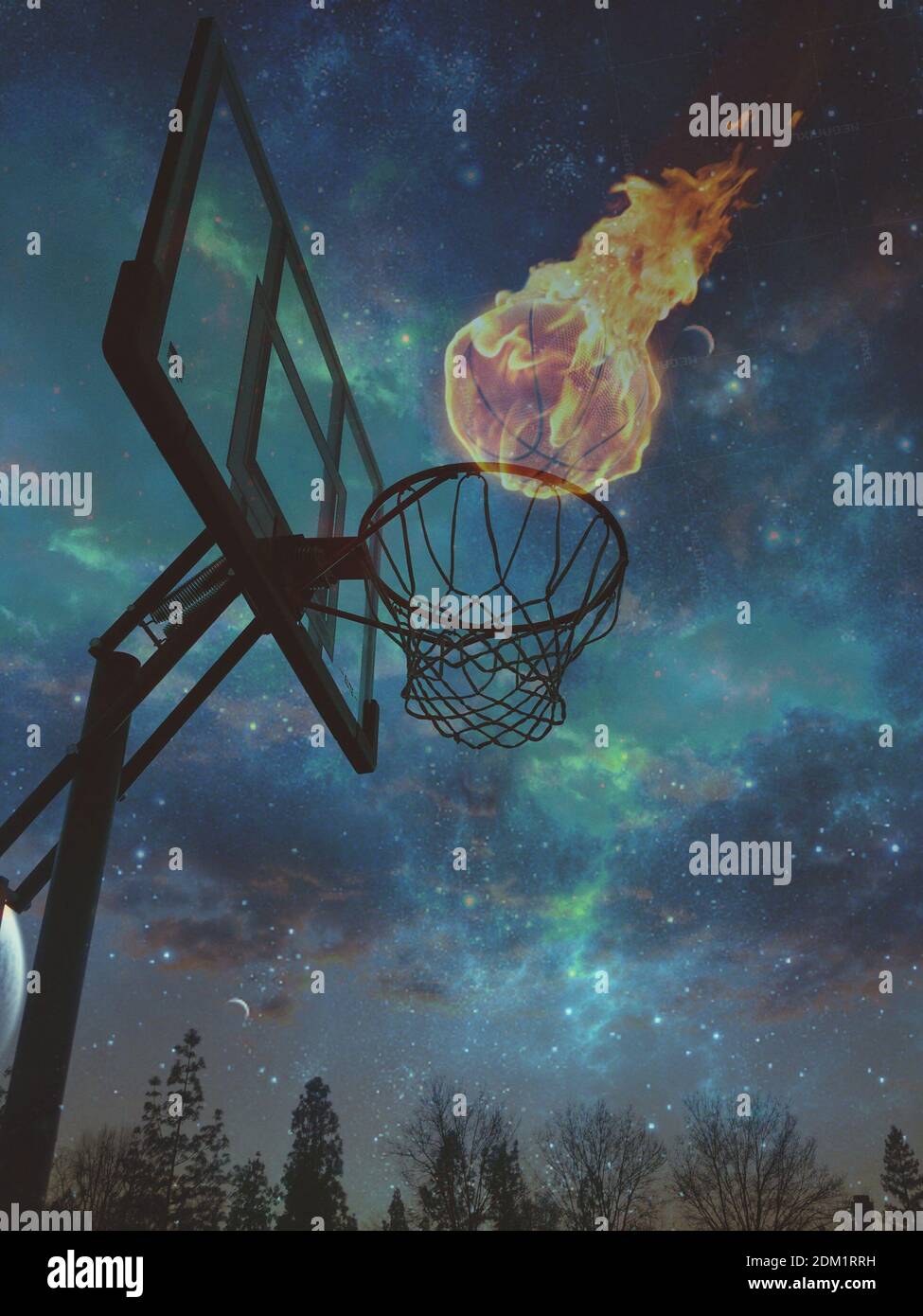 Burning basketball hoop hi-res stock photography and images - Alamy