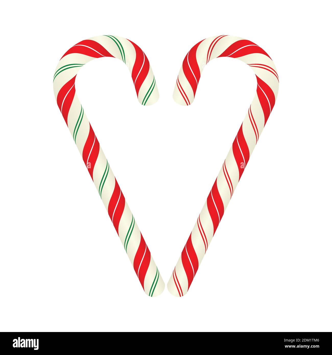 Heart shape made of candy canes, vector design Stock Vector Image & Art ...