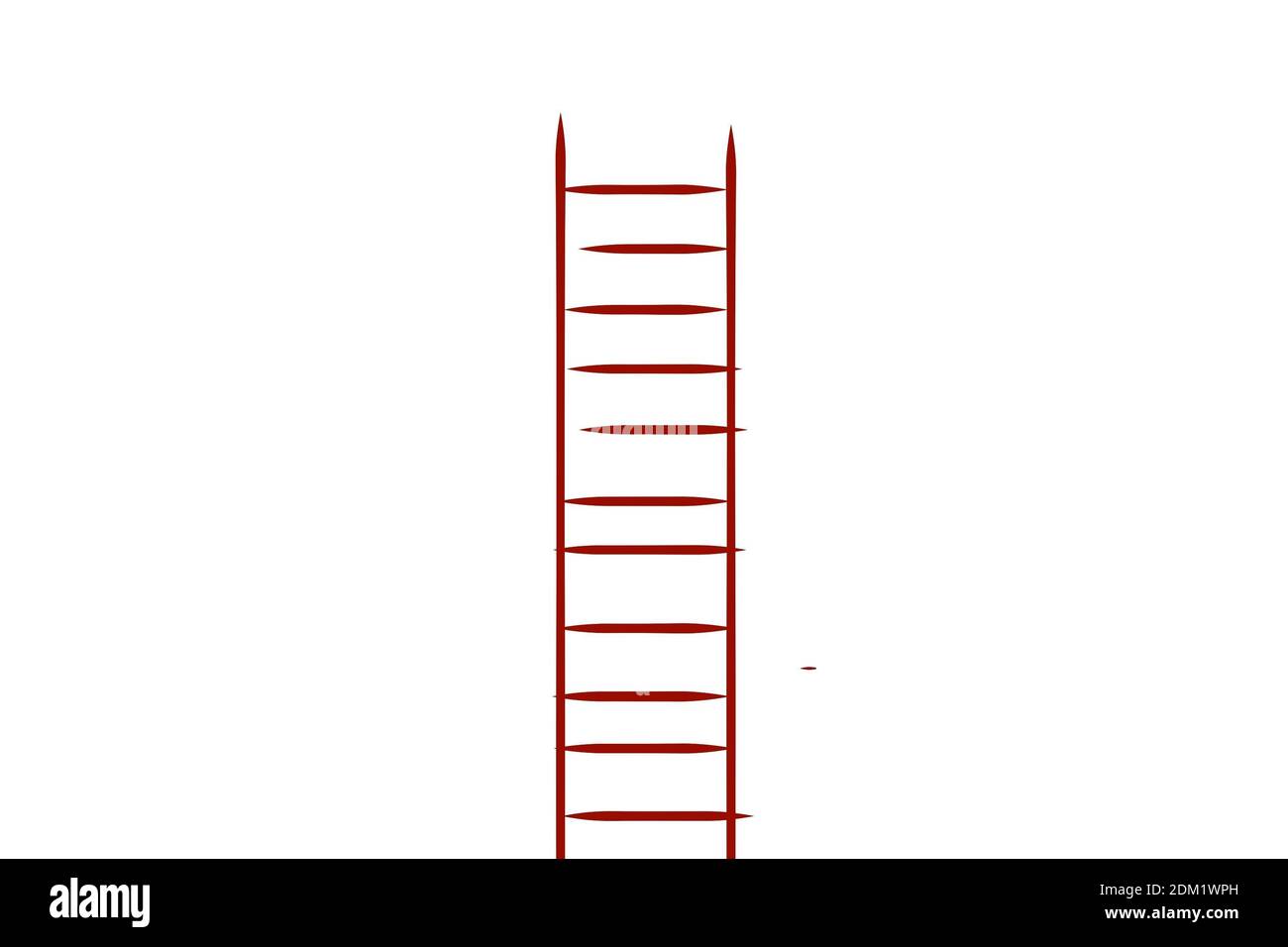 A digital illustration of a ladder isolated on a white background Stock ...