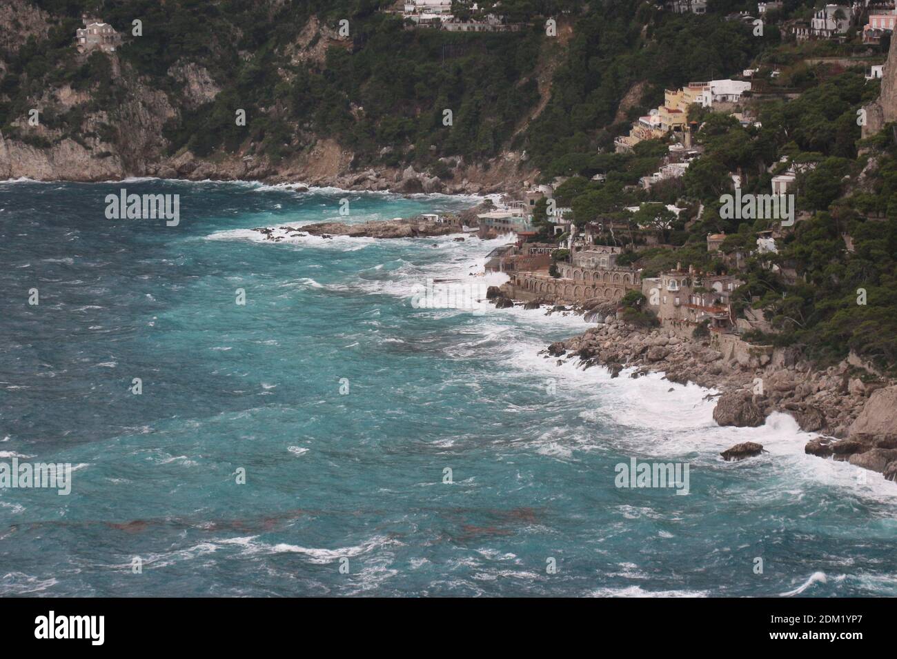 Storm, bad weather and rough sea in Capri, Italy Stock Photo - Alamy