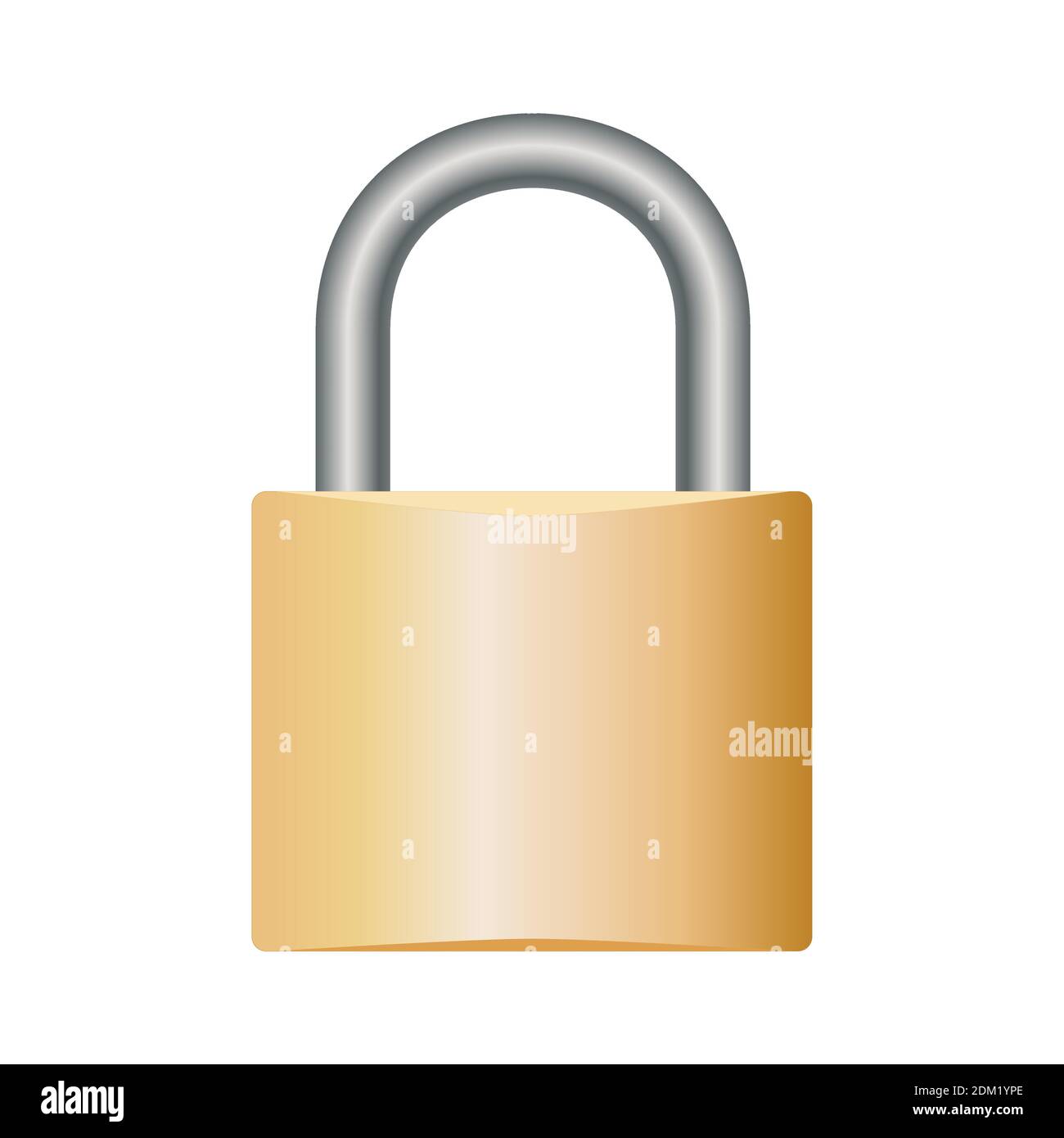 Padlock isolated on white, 3d vector illustration Stock Vector Image ...