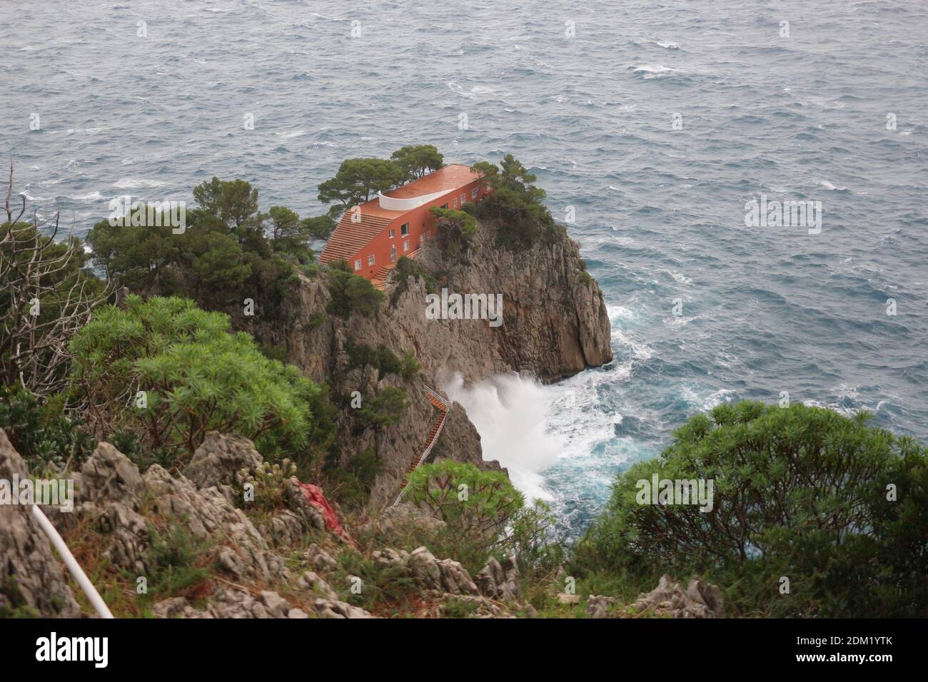 Storm, bad weather and rough sea in Capri, Italy Stock Photo - Alamy