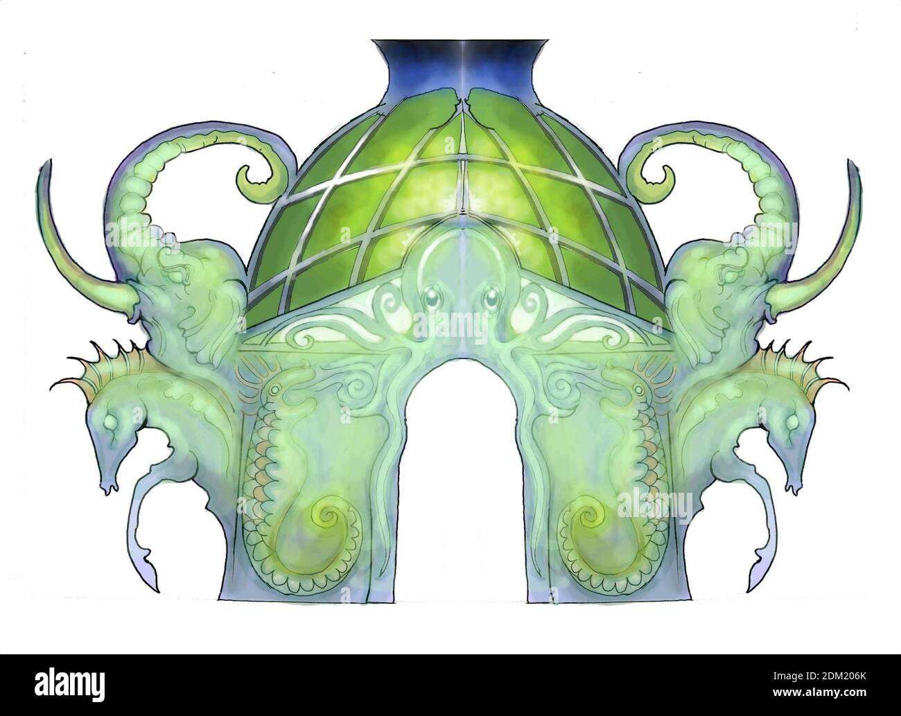 Fantastic Building Made of Grotesque, Animal Chimeras Stock Photo - Alamy