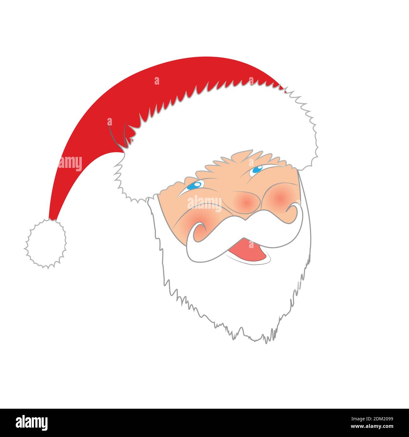Vector illustration santa face hi-res stock photography and images - Alamy