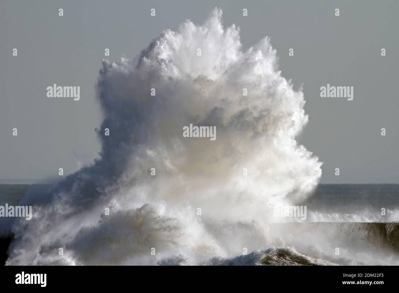 Big stormy wave splash. Northern portuguese coast Stock Photo - Alamy