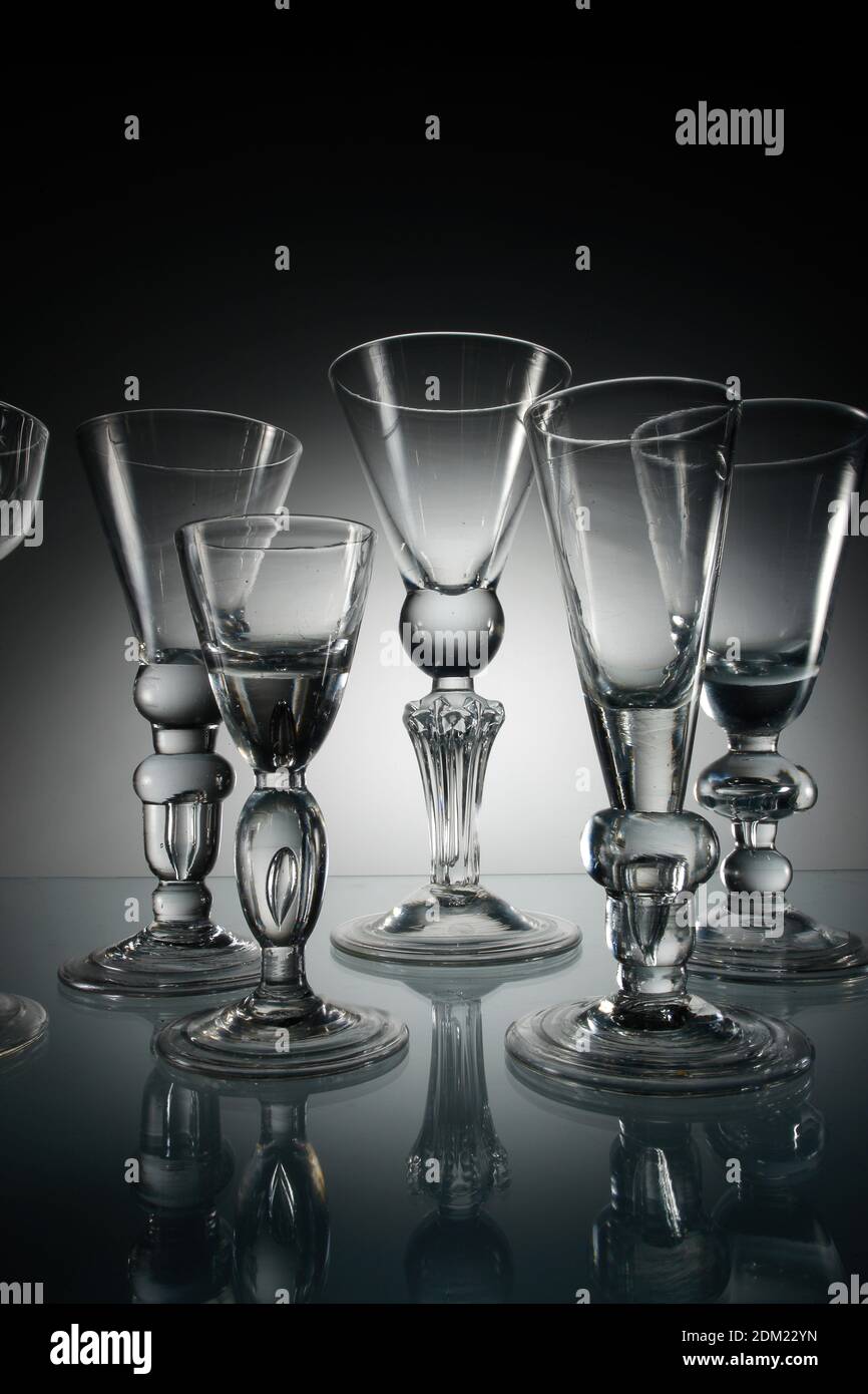 British glass Foundation Glass collection 5 Stock Photo - Alamy