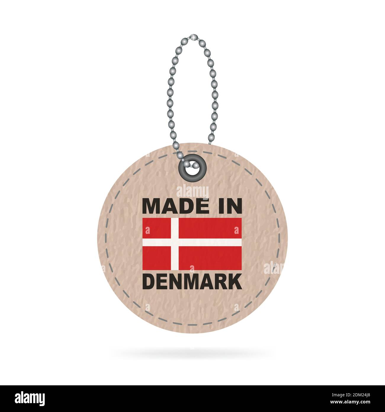 Made in Denmark tag, paper label, 3d vector illustration Stock Vector ...
