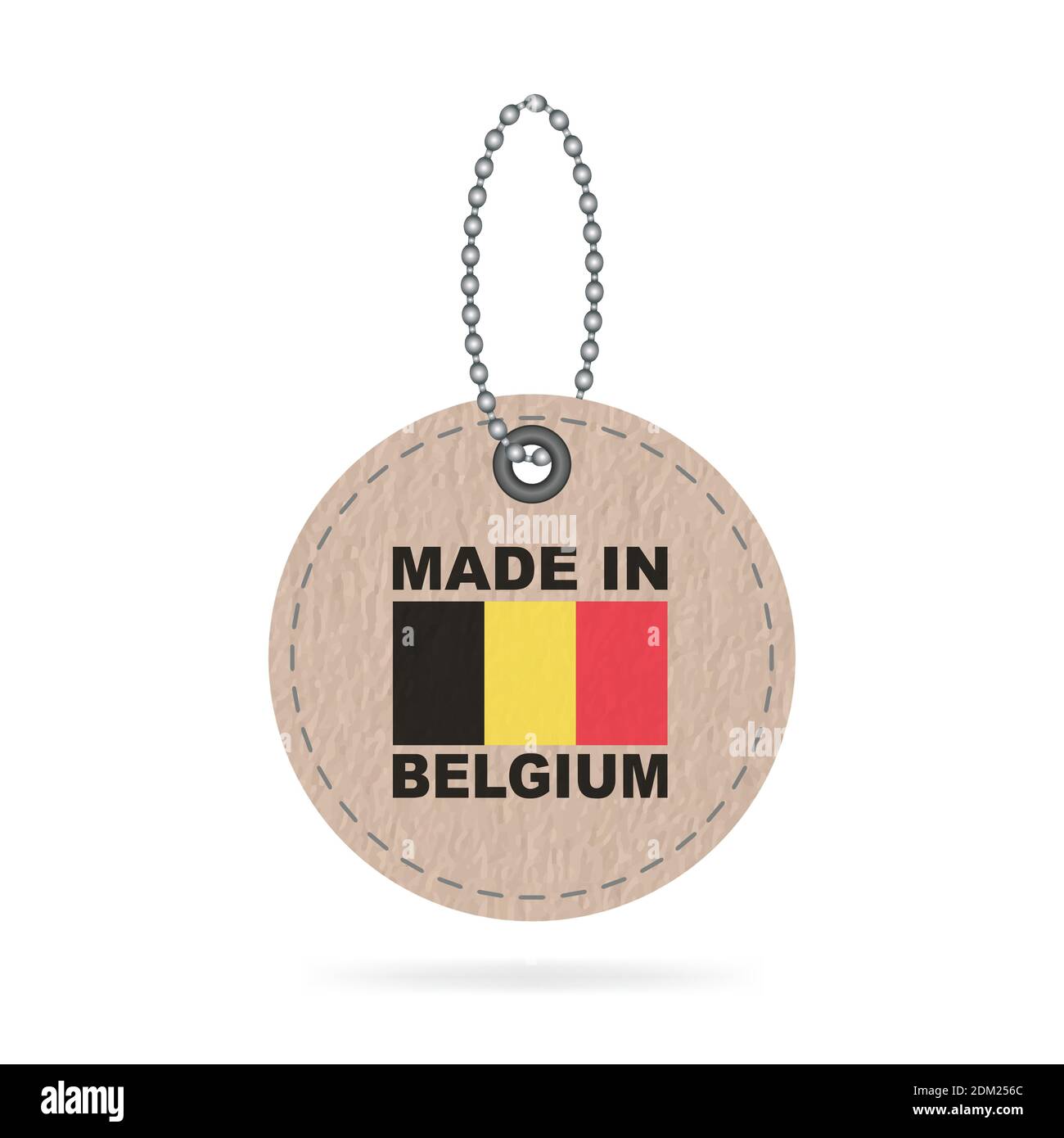 Made in Belgium tag, paper label, 3d vector illustration Stock Vector ...