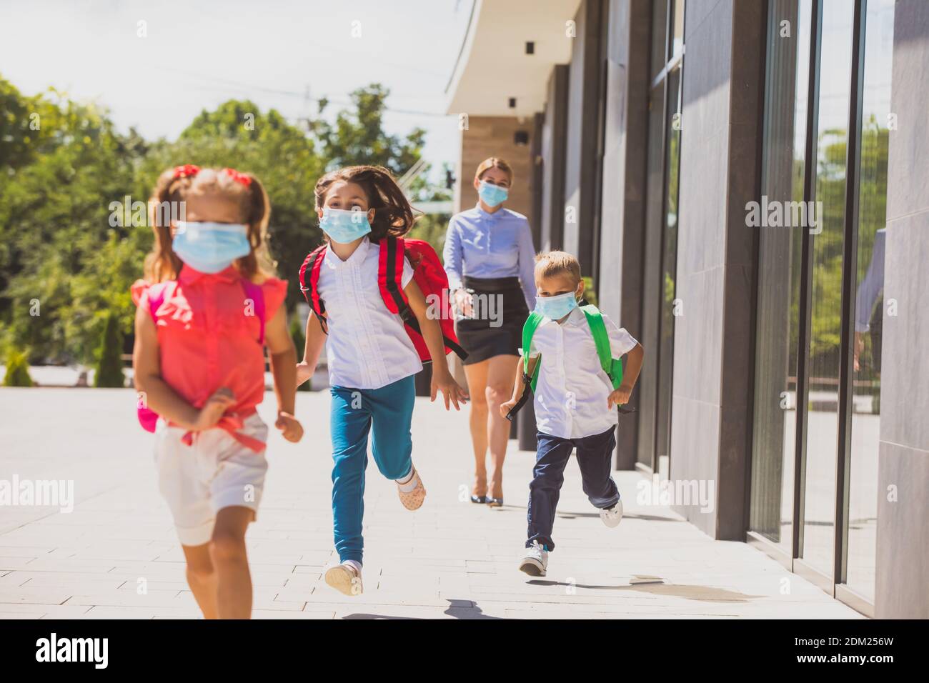 Happy kids after long day at school Stock Photo - Alamy