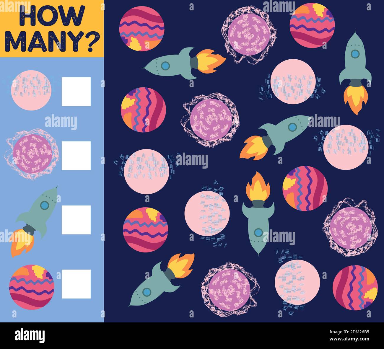 Counting Game for Preschool Children. Educational a mathematical game ...