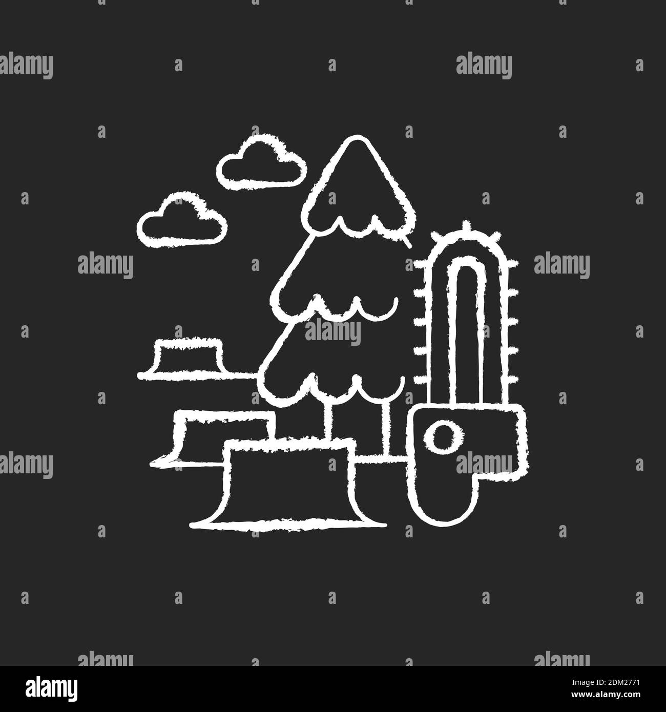 Green line deforestation icon isolated hi-res stock photography and ...