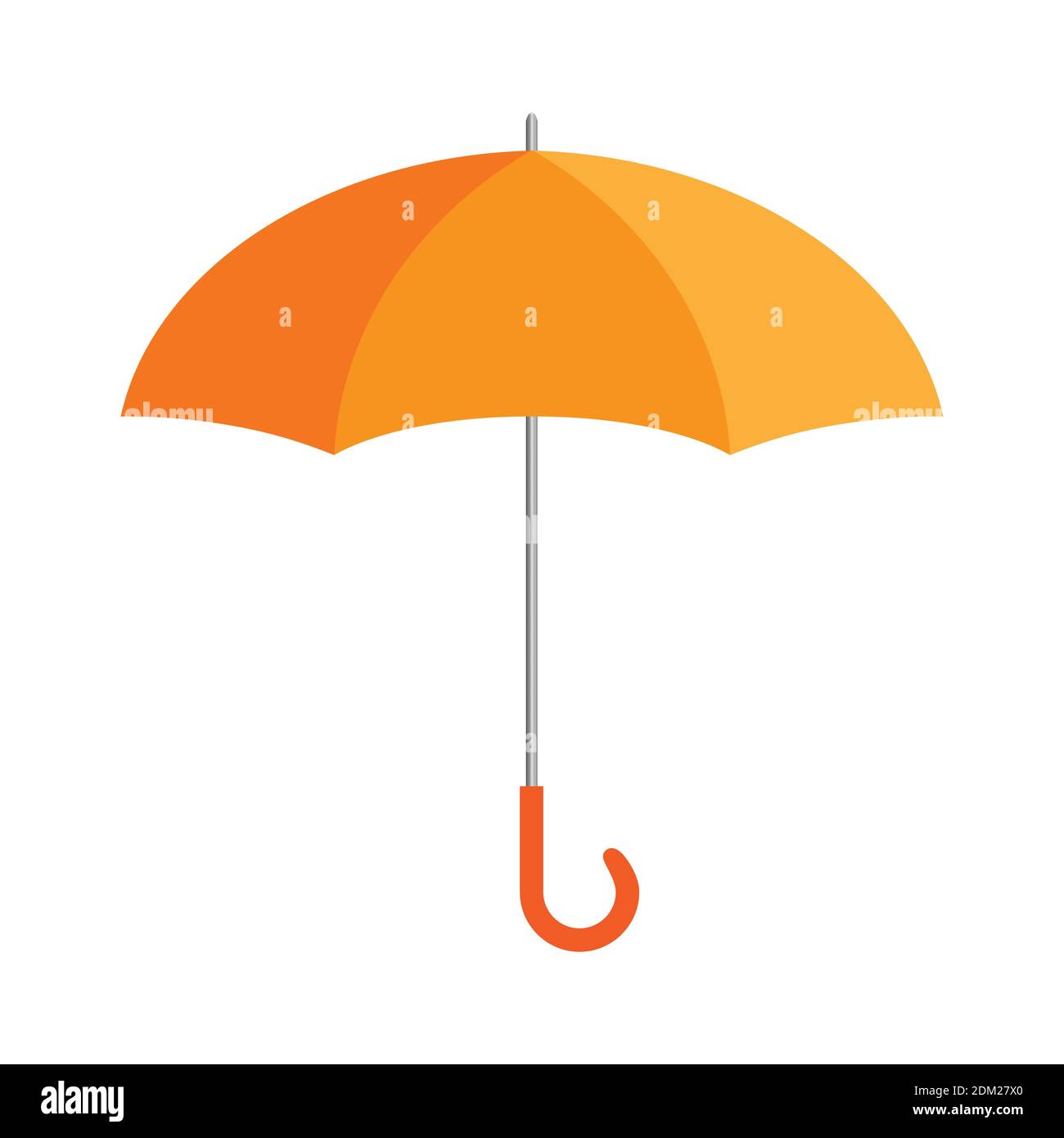 Orange umbrella isolated on white, 3d vector illustration Stock Vector ...