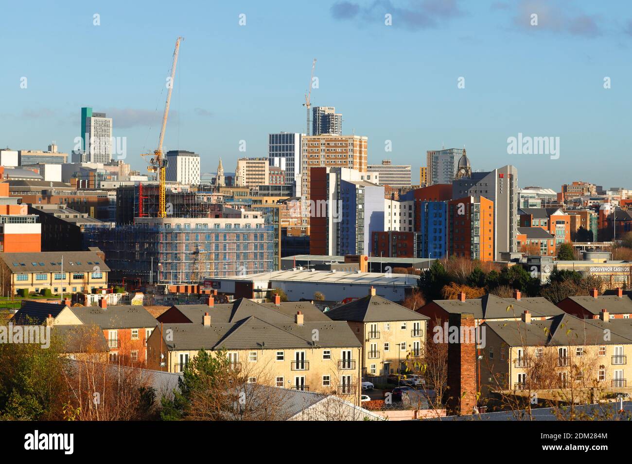 Leeds City Centre skyline Stock Photo - Alamy