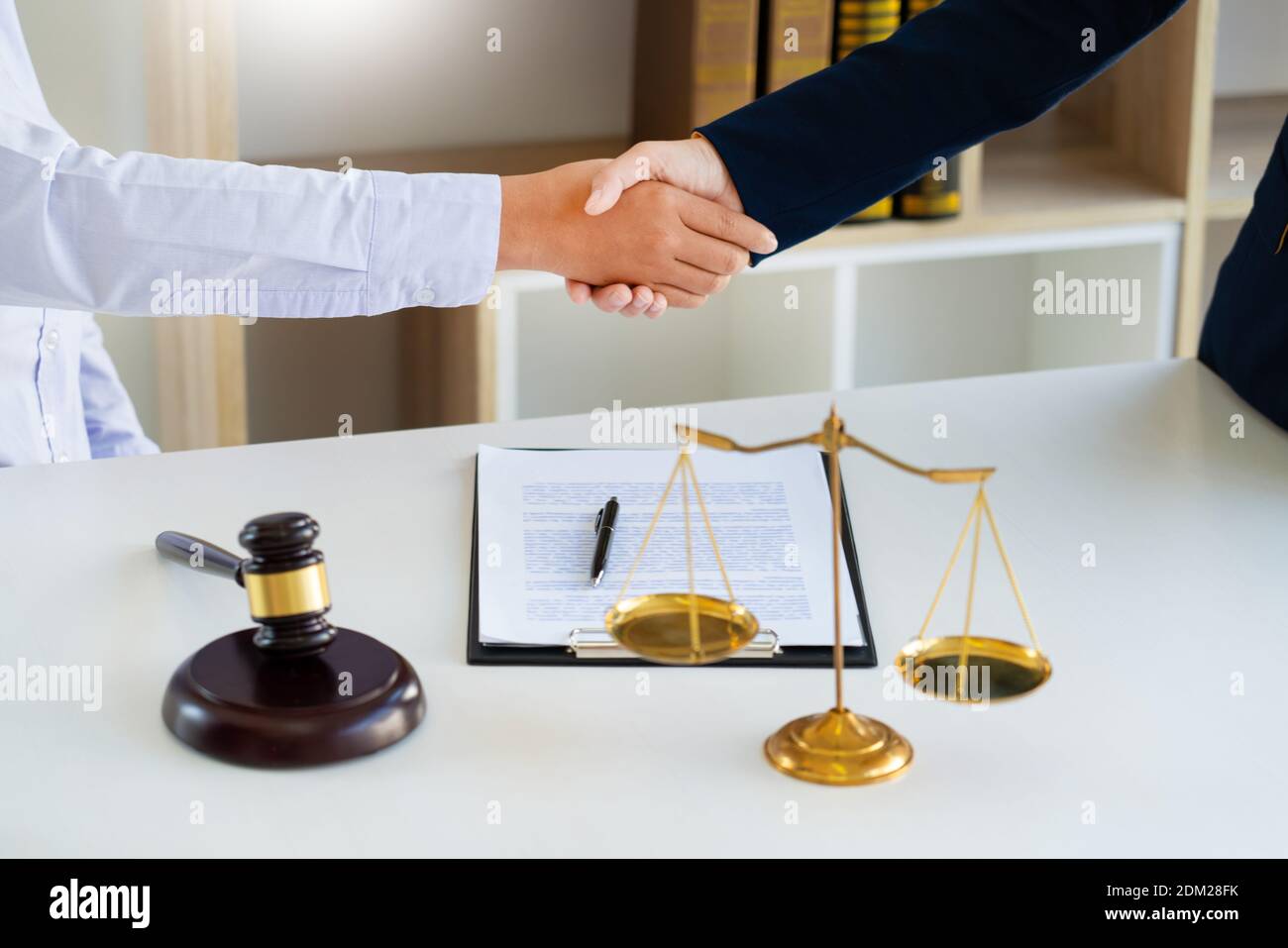 Judge lawyer shaking hands in hi-res stock photography and images - Alamy
