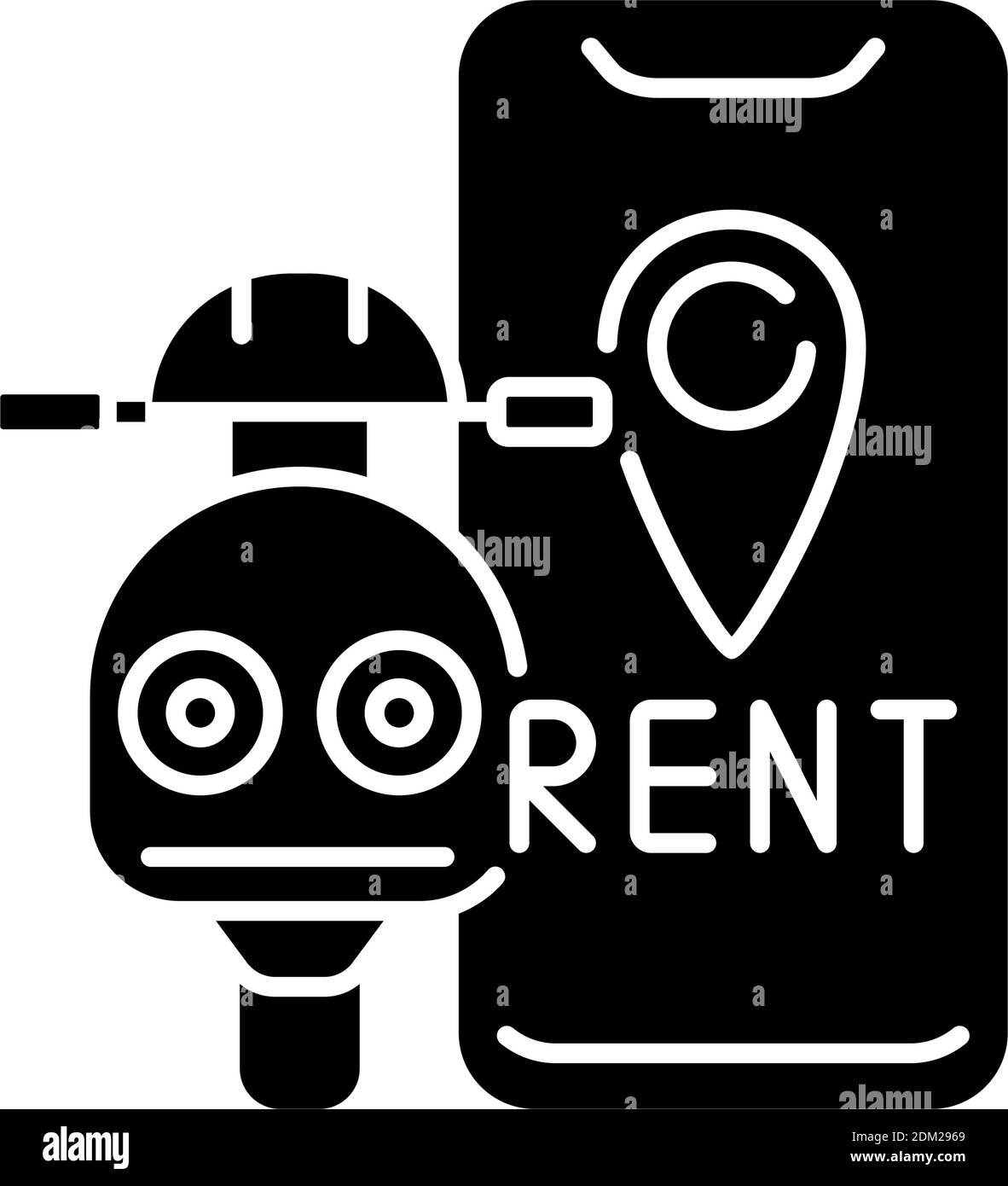 Scooter transport vehicle glyph Stock Vector Images - Alamy